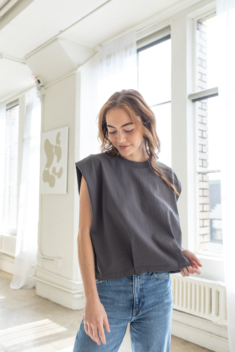 Preston Sleeveless Tank - Mole – Hello Color