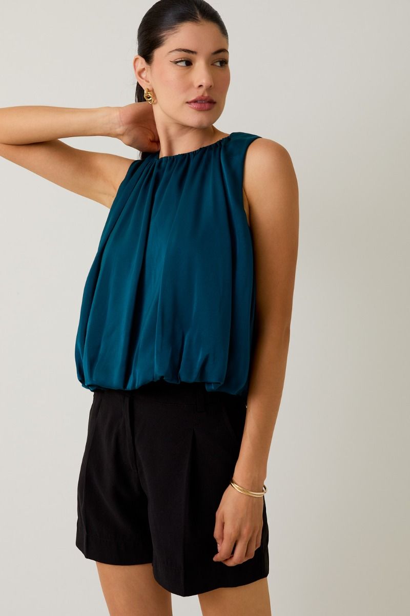 Olivia Bubble Tank - Deep Teal – Hello Color